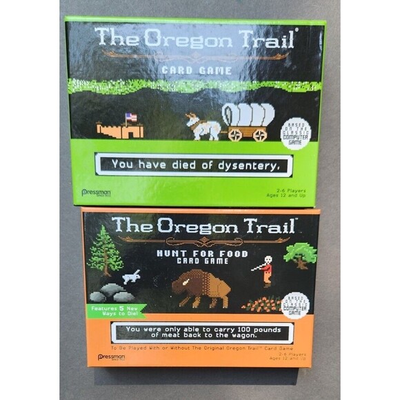Pressman | Toys | Oregon Trail 2 Card Games Hunt For Food You Have Died ...